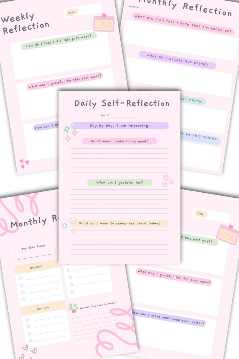 One Month Self-Reflection Planner {35+ Pages} – Chasing Foxes Shop