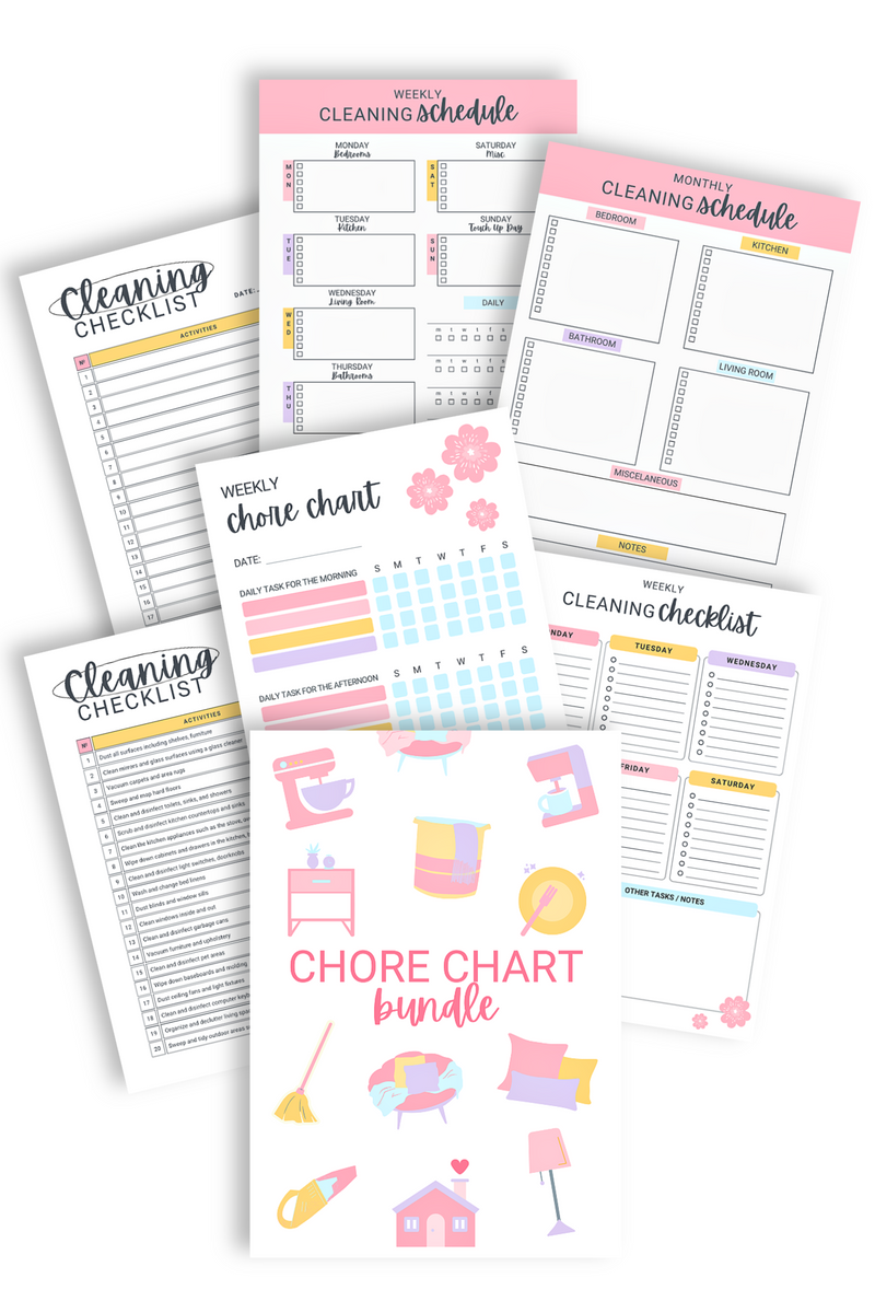 Editable Chore Chart Bundle {Canva} – Chasing Foxes Shop